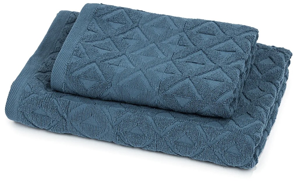 Trade Concept Sada Rio ručník a osuška tmavě modrá, 50 x 100 cm, 70 x 140 cm