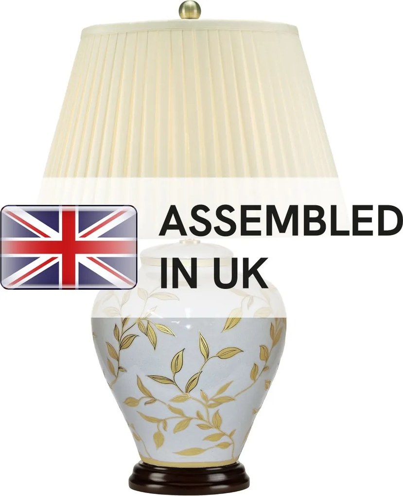 Stolní lampa Elstead Leaves 62 cm 1x E27 Zlatá bílá