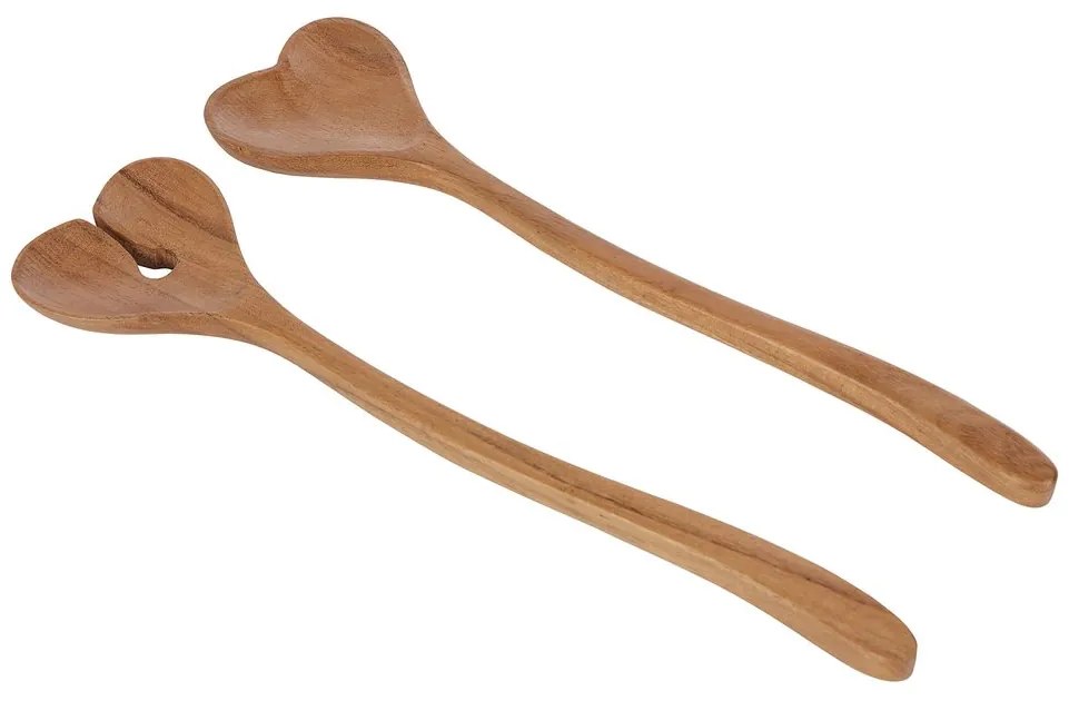 ACACIA Salátový příbor srdce set 2 ks