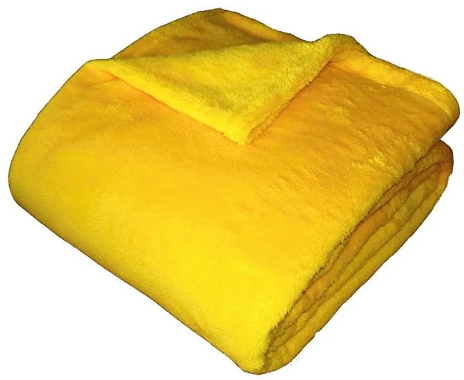 Super soft deka Dadka tmavě žlutá 150x200 cm II.jakost Super soft deka Dadka tmavě žlutá 150x200 cm II.jakost
