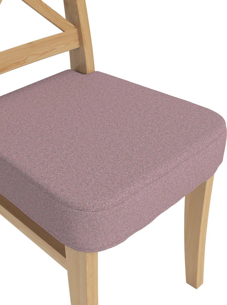 Sedák na židli IKEA Ingolf barva růžová látka pletený vzor