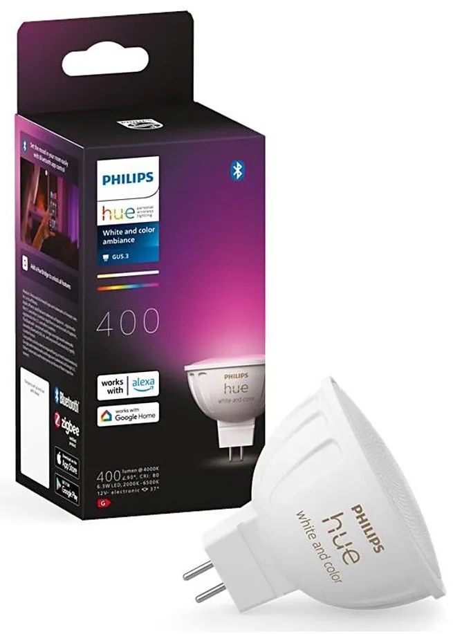 LED RGBW Stmívatelná žárovka Philips Hue WACA GU5,3/MR16/6,3W/12V 2000-6500K