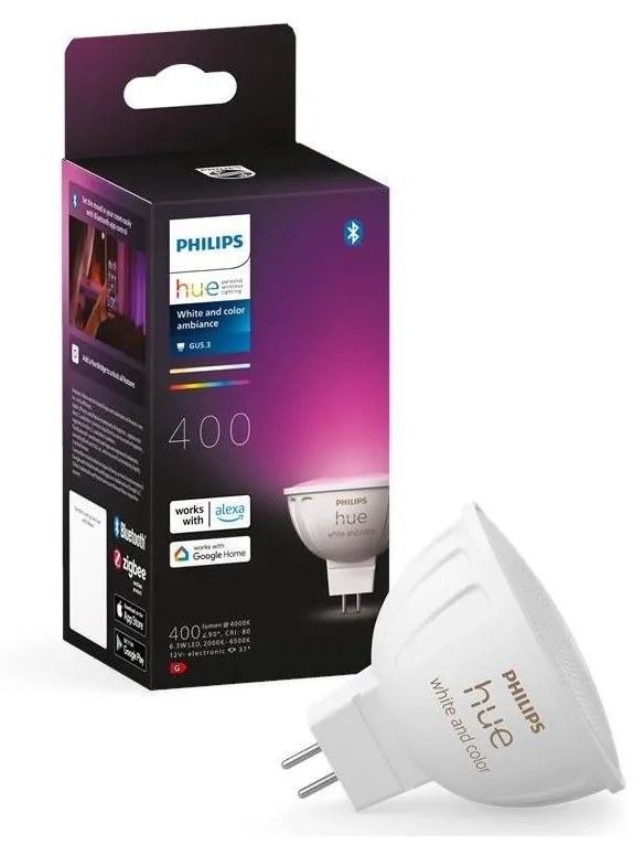 Philips Chytrá žárovka Hue 6,3 W, MR16, GU5,3, White and Color Ambiance