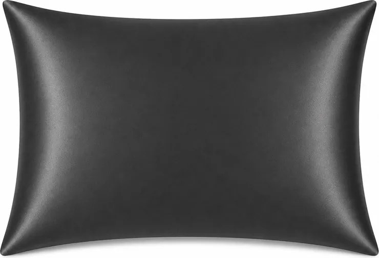 Hedvábný povlak na polštář 40x80cm tmavě šedý: 40x60cm