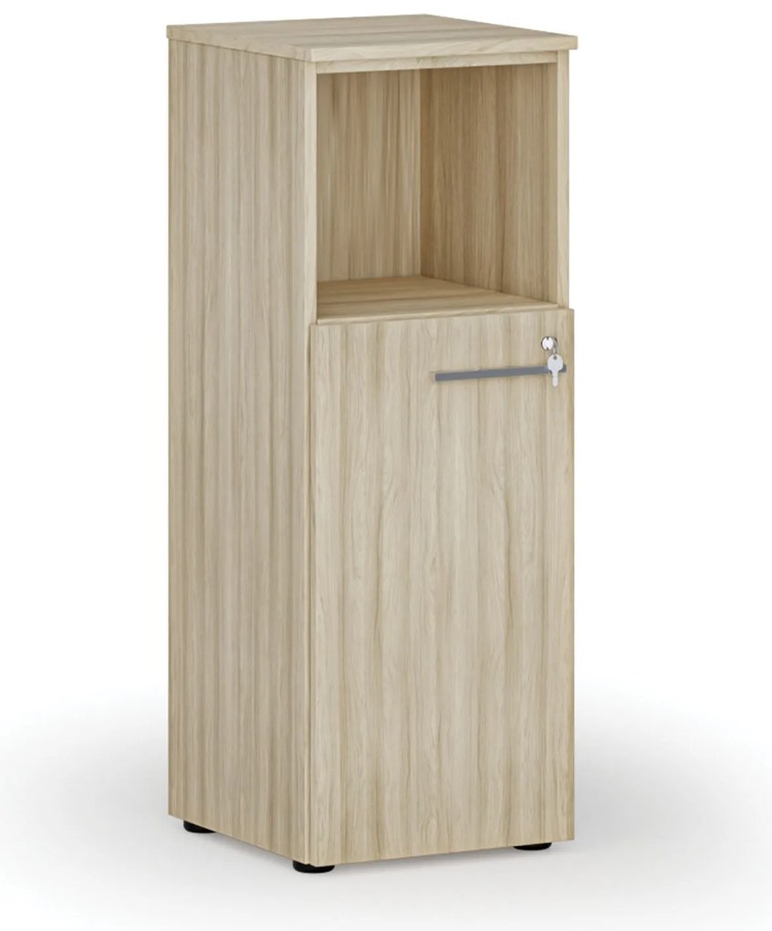 Kombinovaná kancelářská skříň PRIMO WOOD, 400 x 420 x 1087 mm, dub přírodní