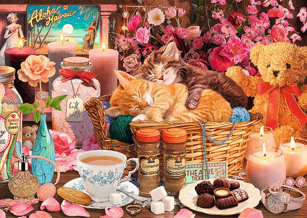 TREFL PUZZLE PREMIUM Čas na čaj Všechno hezké 68x48cm 1000 dílků tr10802