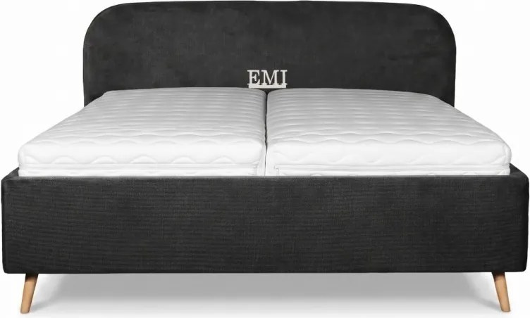 Postel čalouněná ZORIANA + lamelový rošt + matrace EMI
