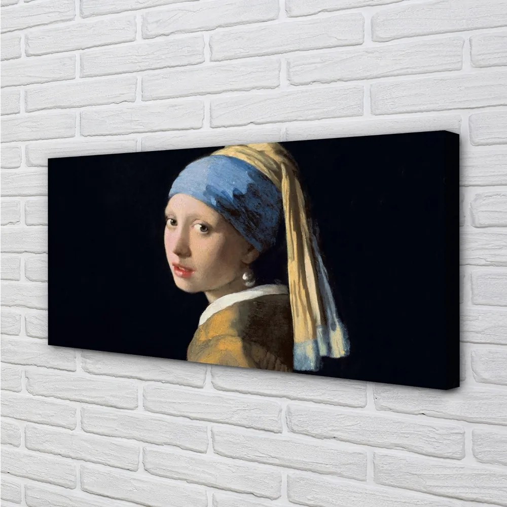 Obrazy na plátně Art Dívka s perlou 120x60 cm