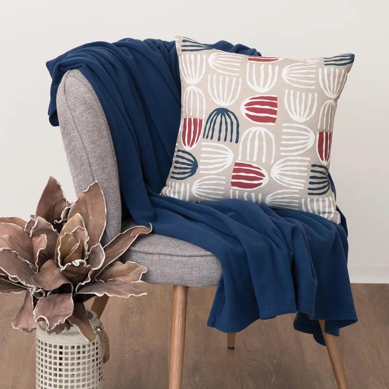SCANquilt povlak LONA retro béžovovínová 45 x 45 cm