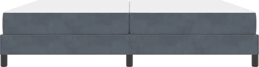 Postel s boxspringem s matrací Tmavě šedá 200 x 200 cm textil 3398714