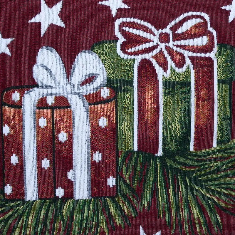 SCANquilt povlak MOTIV vánoční dárky červenozelená 40 x 40 cm