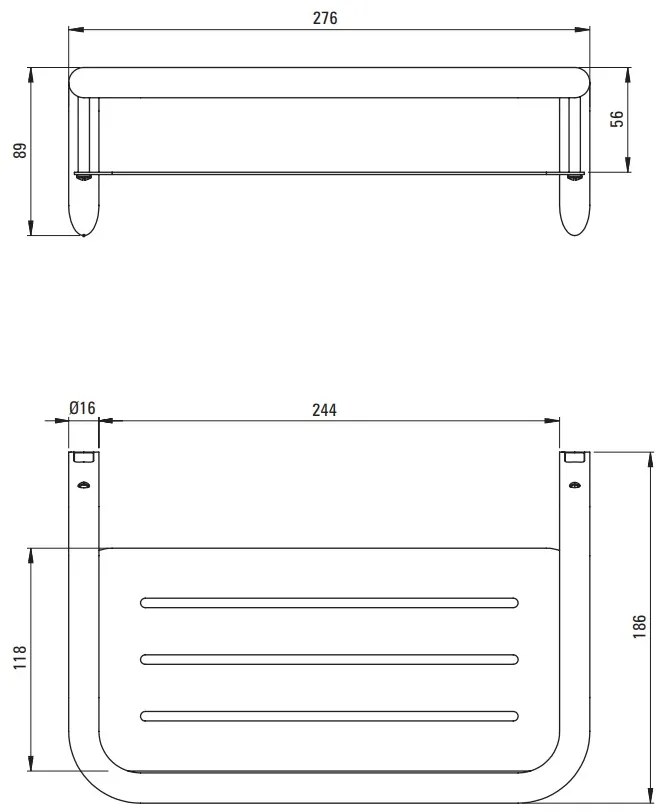 Deante SILIA, koupelnový koš do sprchy, chromová, DEA-ADI_0551