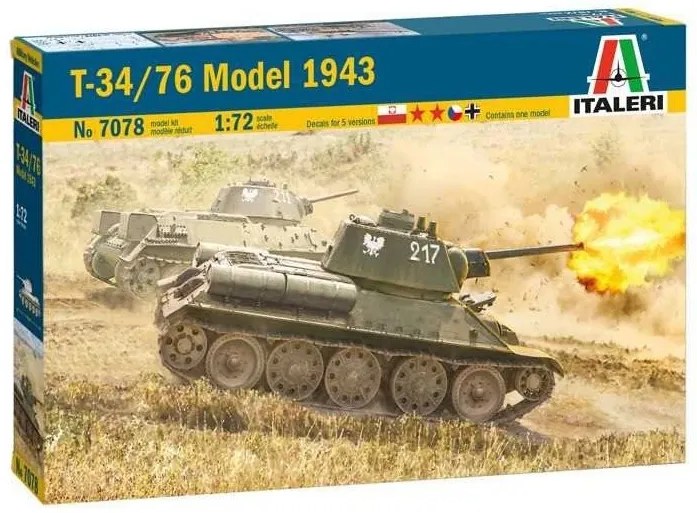 Plastikový model model kit tank 7078 - t-34/76 model 1943