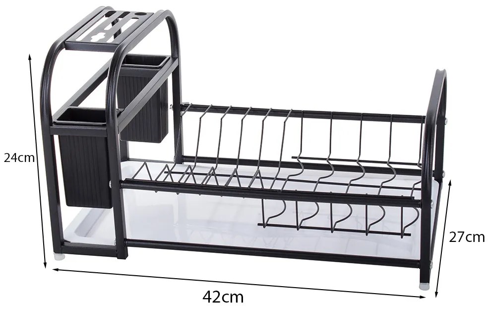 Verk Group Stojan na sušení nádobí se stojanem na zásobníky v podkroví