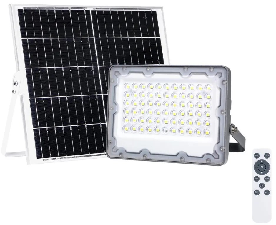 LED Reflektor se solárním panelem FOCUS 60W/10000 mAh 3,2V 6000K IP65 + DO