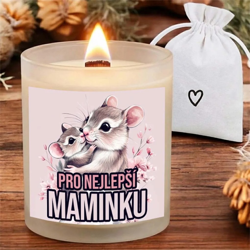 Ahome CZ Krásná svíčka s praskajícím knotem Pro maminku myšky