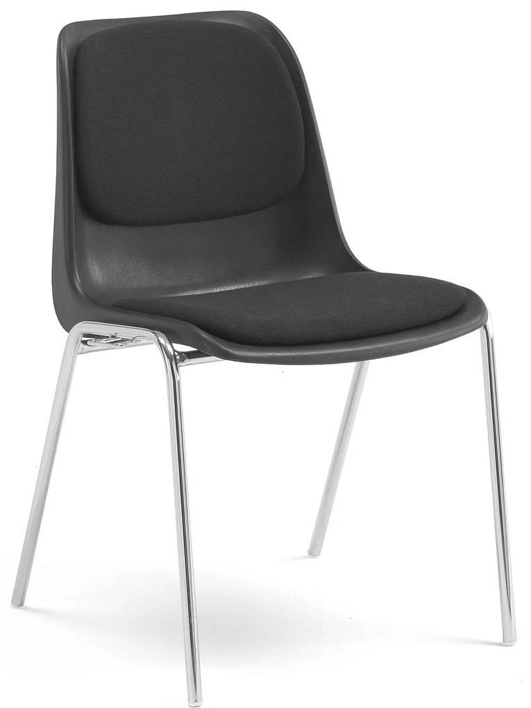 AJ Produkty Spojitelná konferenční židle Picton, černá/chrom