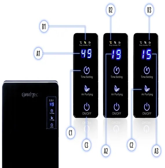 Odvlhčovač vzduchu absorbér vlhkosti DH-2200 90W černý