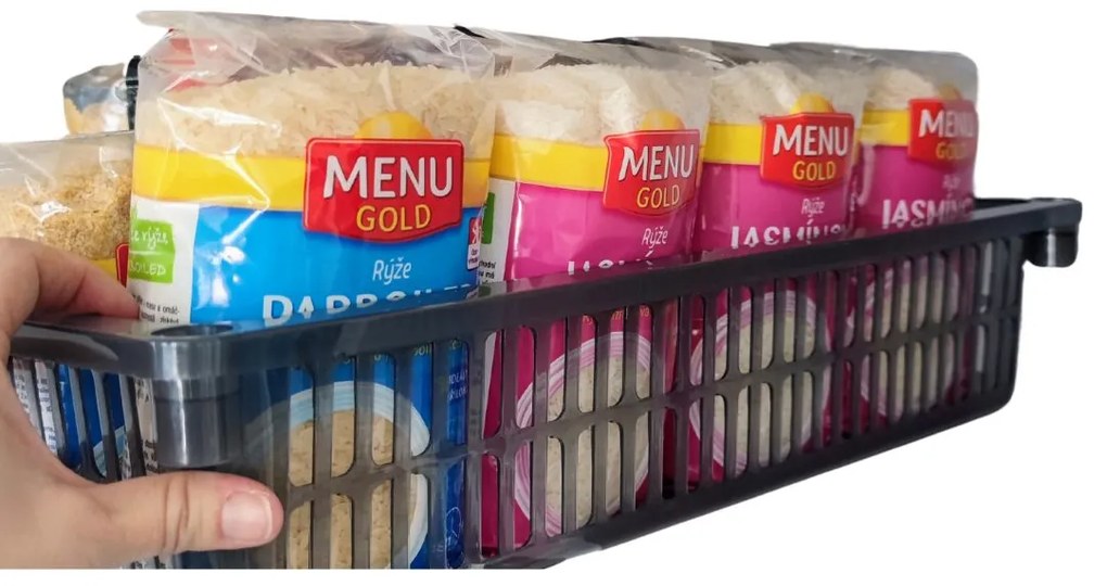 usporadejto.cz Úložný koš, box a organizér extra hluboký 50cm x 20cm INVA, šedý