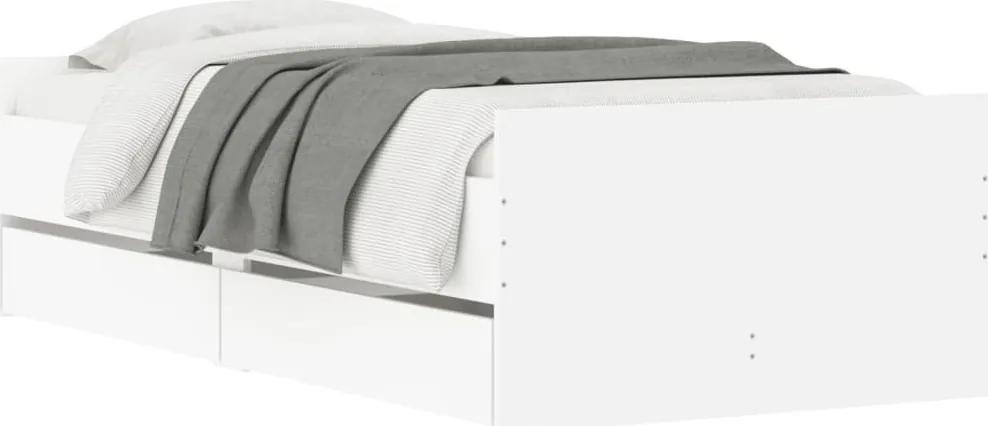 vidaXL Rám postele se zásuvkami 90 x 190 cm [3207378] Barva: Betonová šedá