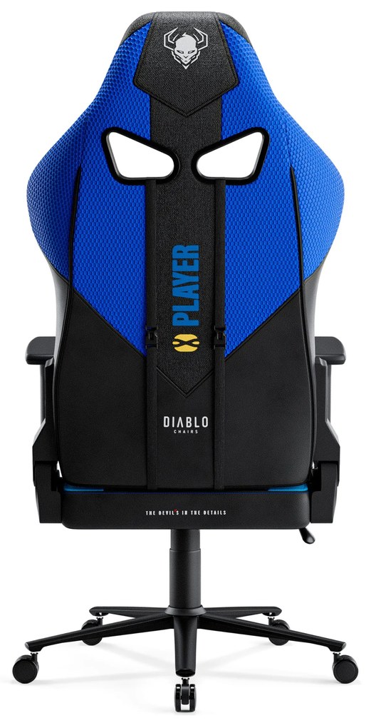 Látková herní židle King Size, modrý-černý: Diablo X-Player 2.0 Frost Black