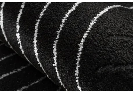 Dywany Luszczow Kusový koberec EMERALD EXCLUSIVE A0084, řádky, geometrický černý / stříbrný Rozměr koberce: 80 x 150 cm