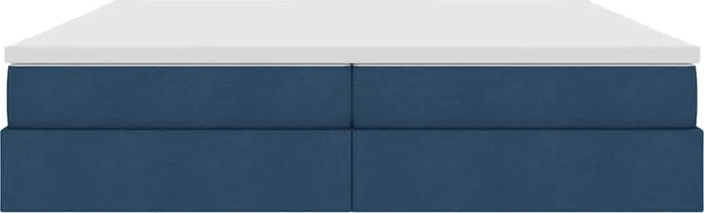 Postel s úložným prostorem a matrací Modrá 200 x 200 cm 3370253