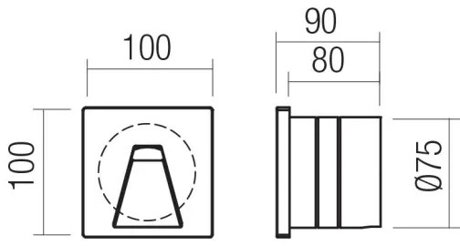 Redo 91196 - LED Venkovní orientační svítidlo BAST LED/2,5W/230V IP65 antracit