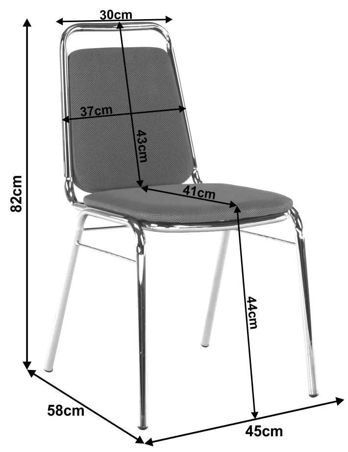 Tempo Kondela Konferenční židle Zeki, šedá