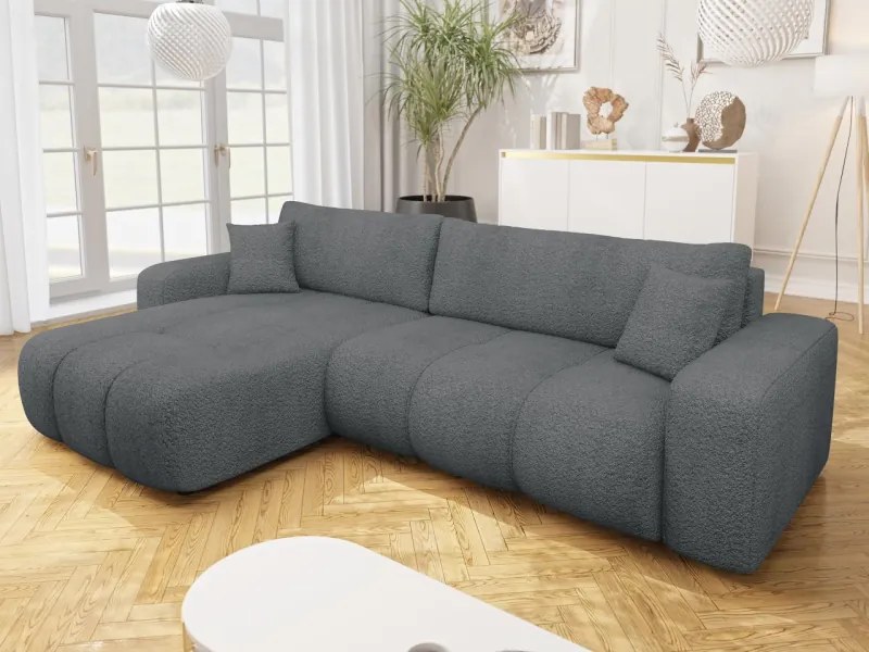 Rohová rozkládací sedačka Larow Maxi Boucle, Potah: Coral 50