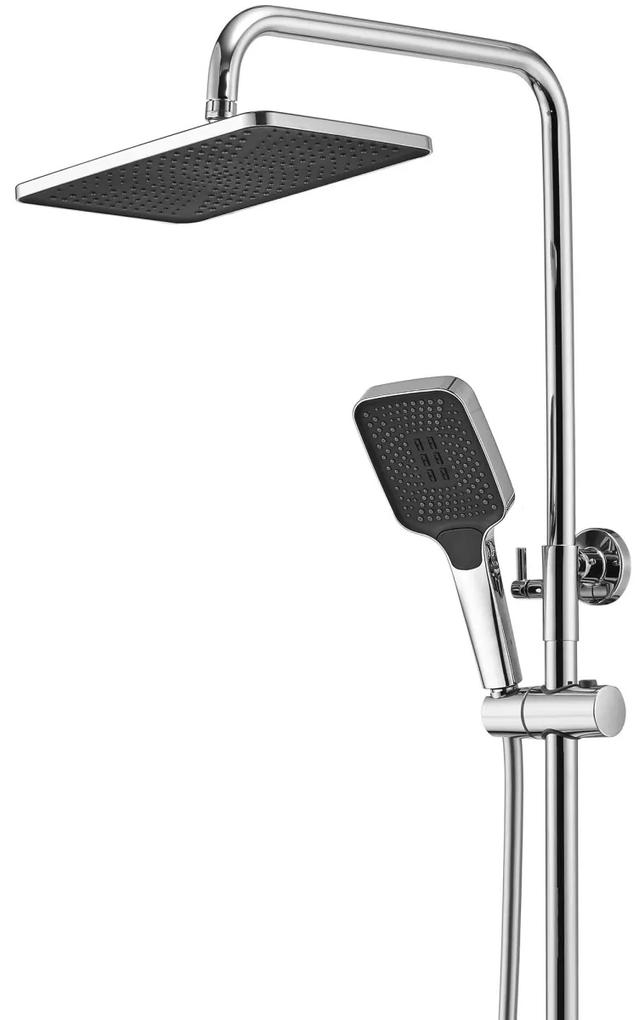 Sprchový set s termostatem Rea Rob chrom - vanová baterie, dešťová, ruční a bidetová sprcha