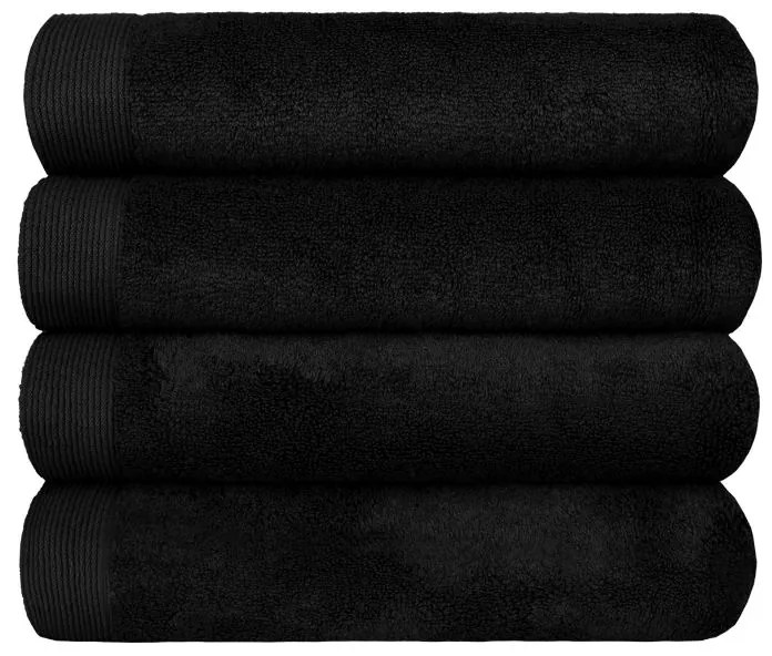 SCANquilt modalový ručník MODAL SOFT černá osuška 100 x 150 cm