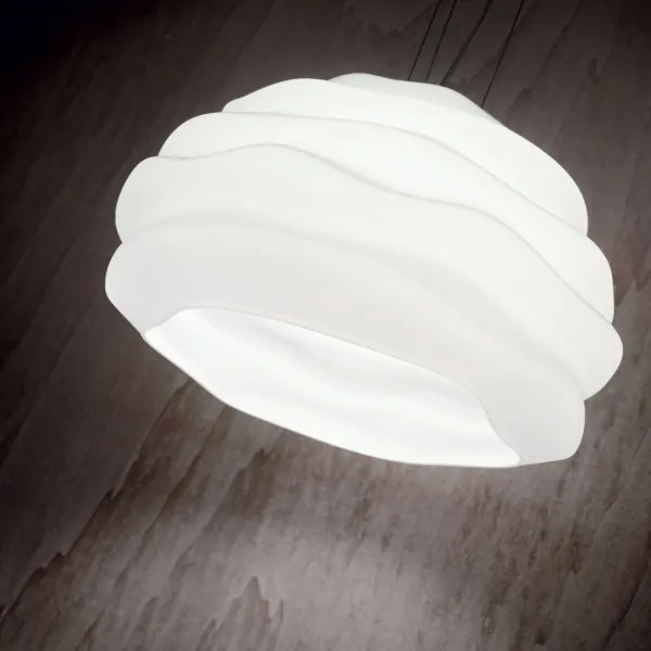 Ideal Lux - Lustr na lanku KARMA 1xE27/60W/230V pr. 39 cm bílá