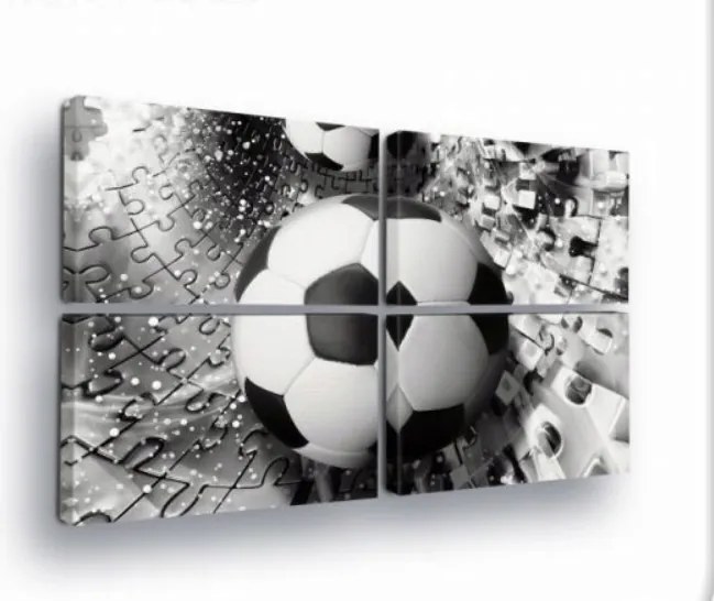 Obraz 120x80 Fotbal sport energie abstrakce černá bílá monochrom
