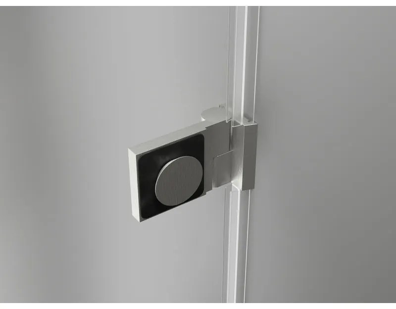 Mexen Lunar-B Duo výklopný sprchový kout 100 x 70 cm, čiré sklo, broušená ocel, 832-100L-070P-97-00