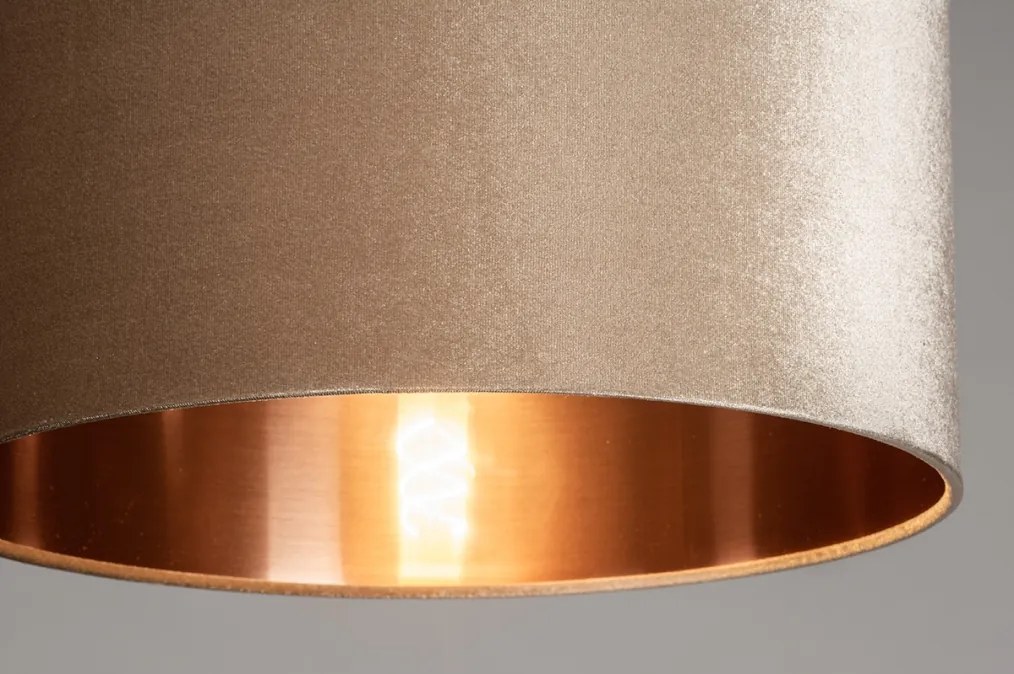 Stojací designová lampa Pallas Taupe Steel