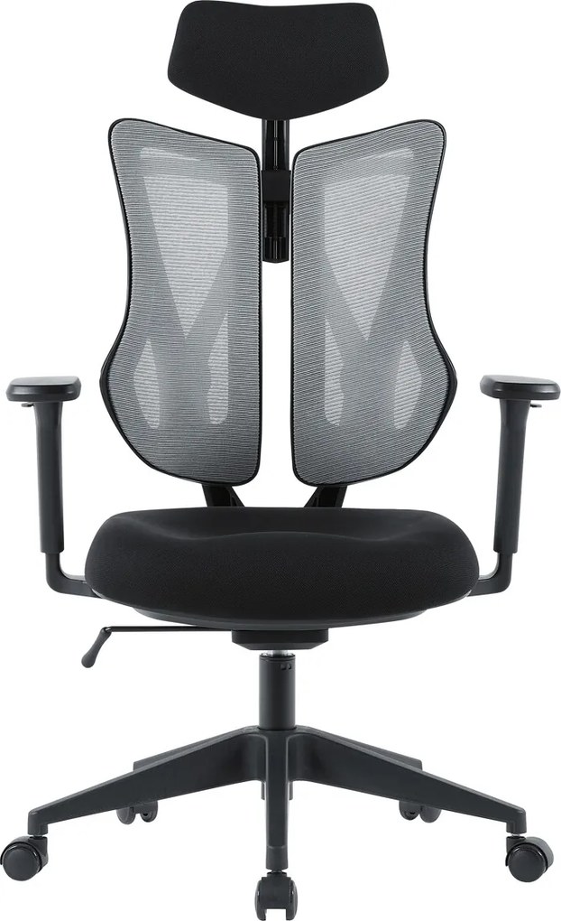 Ergonomická kancelářská židle AVENTO - šedá síťovina