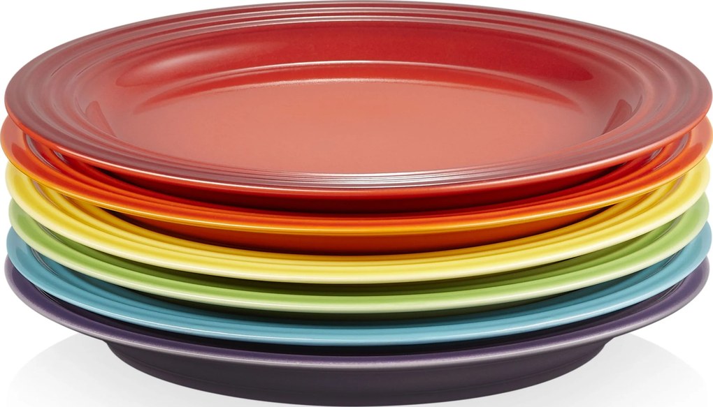Snídaňové talíře Le Creuset Rainbow 22 cm barevné 6 ks