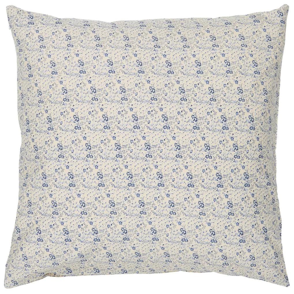 IB LAURSEN Povlak na polštář Beige Small Blue Flowers 50x50, modrá barva, textil