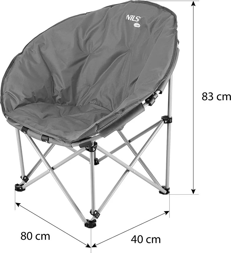 NC3070 ŠEDÉ SKLÁDACÍ KŘESLO NILS CAMP
