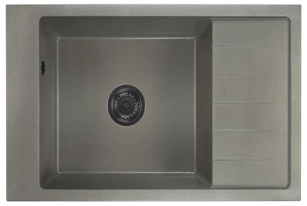 Kuchyňský dřez Lurano (šedá) (bez otvoru pro baterii) (P). 1065939