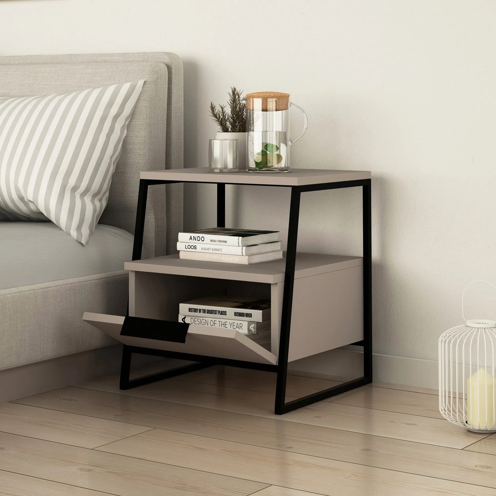 KALUNE DESIGN Noční stolek PAL světle hnědý 855DTE3515