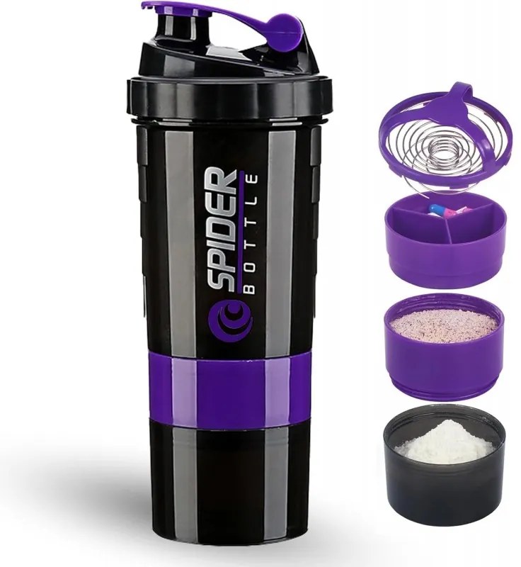 Flamenco Mystique Sportovní šejkr 500ML s Twist Off víkem a sítkem na proteinové nápoje BD55FIO
