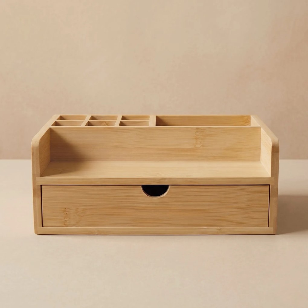 Bambusový organizér na stůl, 10 x 25 x 15,5 cm