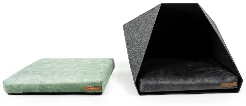 Rexproduct Skládací pelíšek PETPOCKET s měkkou matrací TMAVĚ ŠEDÝ Zvolte barvu: Tmavě zelená