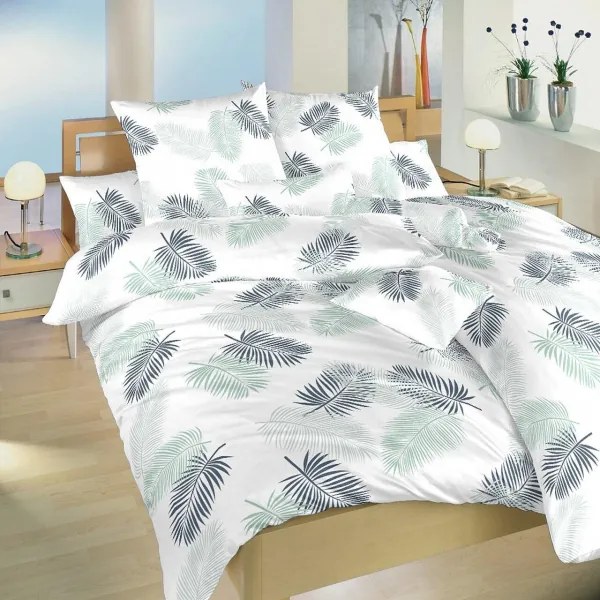 Dadka Povlak na polštář flanel Peříčka mentol  70x90 cm