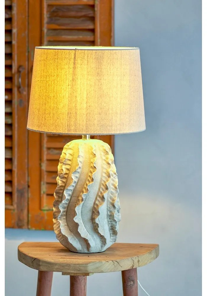 Béžová stolní lampa s textilním stínidlem (výška 64 cm) Natika – Bloomingville