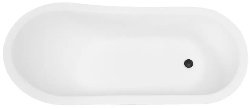 BESCO Volně stojící vana OLAYA Glam - grafitová Barva - GLAM 03 - grafitová, Nožičky k vaně - Bílé, Rozměr vany - 160 × 68 cm VANOLA160WG3