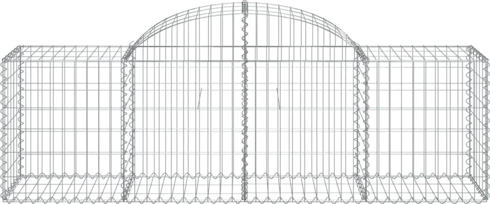 Klenuté gabionové koše 13 ks 200x50x60/80 cm pozinkované železo 3146289