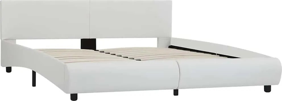 Rám postele s LED světlem bílý umělá kůže 180 x 200 cm 285491